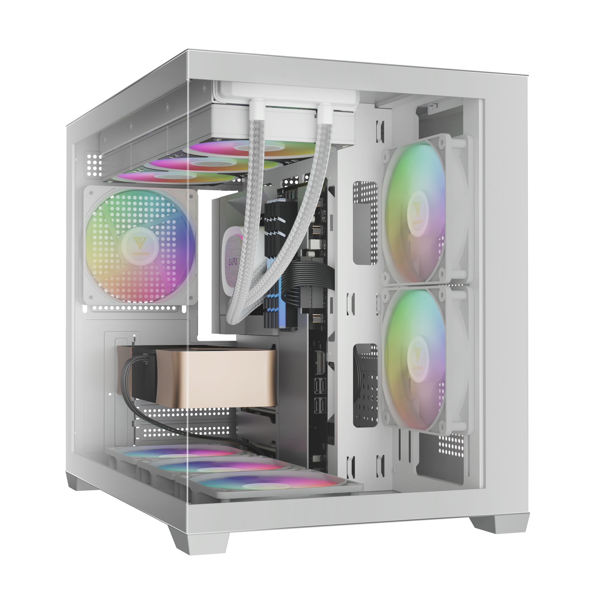 AURA GC10M V2 WH ARGB Micro-Tower Case | GAMDIAS