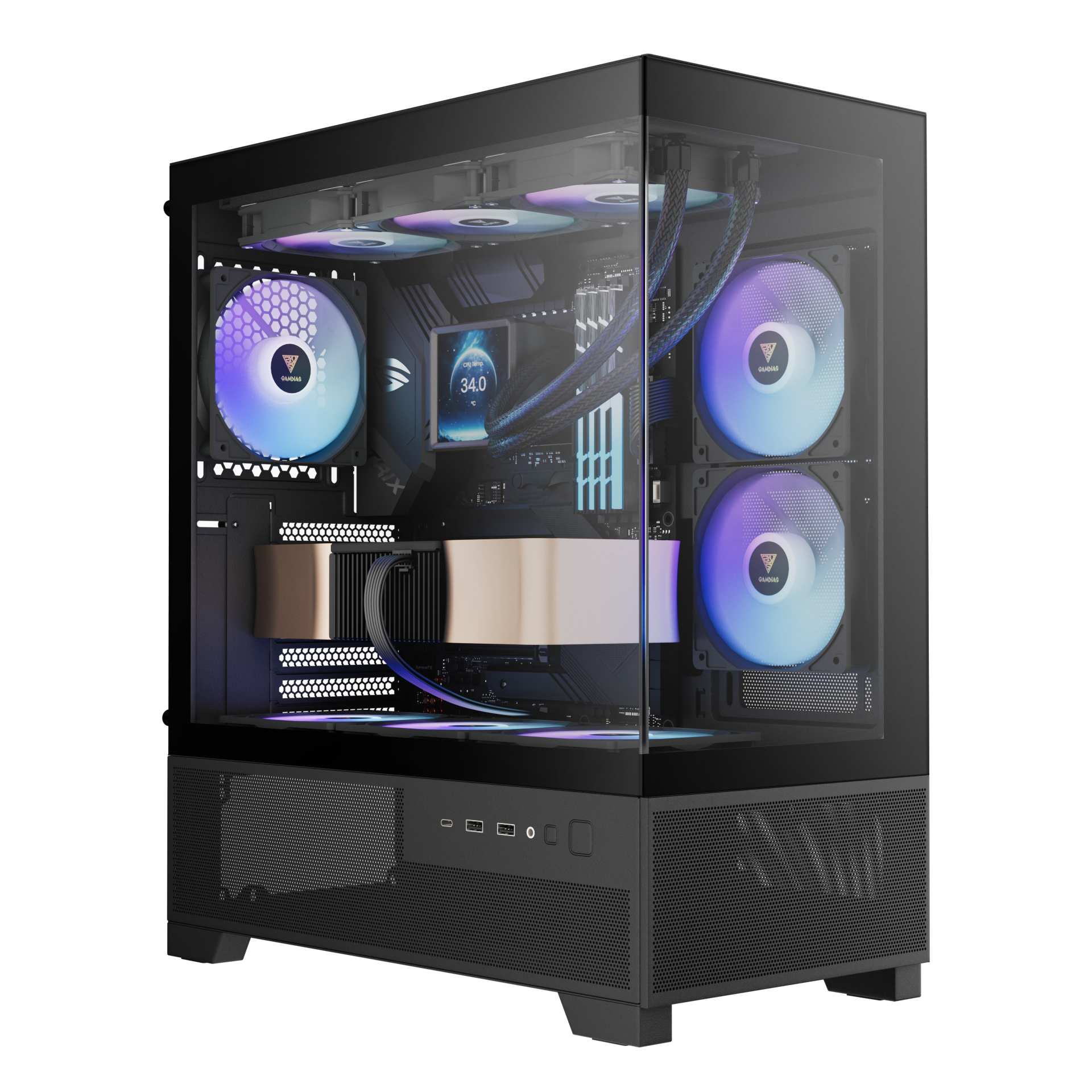 AURA GC12 ARGB Mid-Tower Case | GAMDIAS