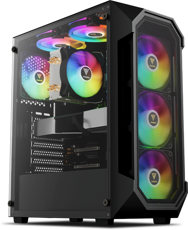 GAMDIAS AURA GC1 ELITE RGB MID-TOWER CASE WITH 4 ARGB FANS - Nexcom ...