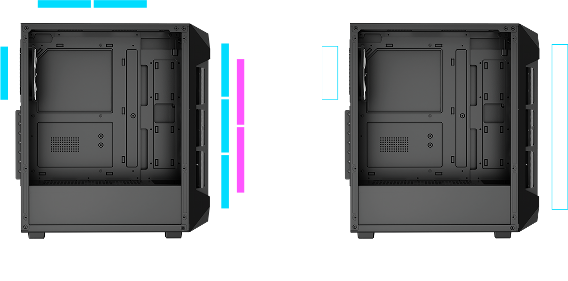 Gamdias AURA GC1 ELITE Mesh RGB Mid-tower PC Case