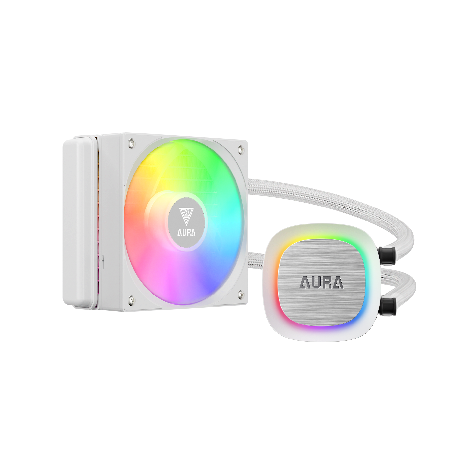 AURA GL120 V2 WH AGRB Liquid Cooler | GAMDIAS