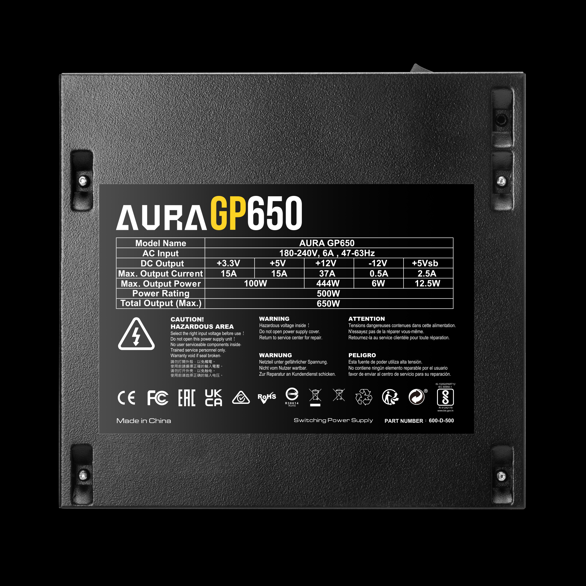 GAMDIAS AURA GP650 – 650W POWER SUPPLY - NEXXCOM COMPUTERS