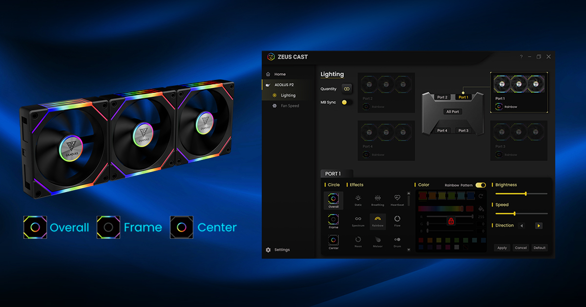 NEW ERA OF COOLING—GAMDIAS AEOLUS P2 SERIES DAISY CHAIN FANS WITH ARGB ...