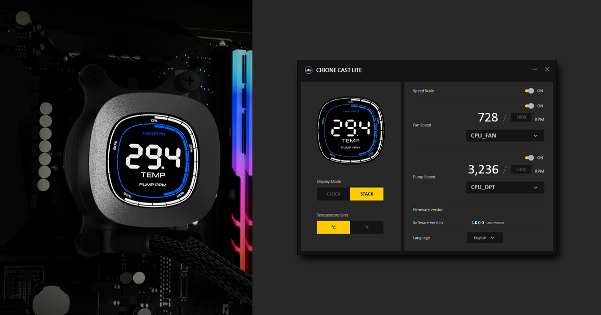 ELITE COOLING POWER—GAMDIAS DEBUTS CHIONE M4 LCD DISPLAY LIQUID COOLER